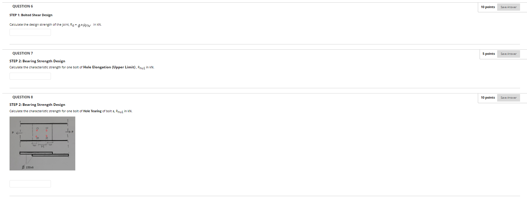 Solved Test Information Description Bolts: M24 - Standard | Chegg.com