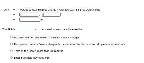 7. Calculating finance charges using the discount | Chegg.com