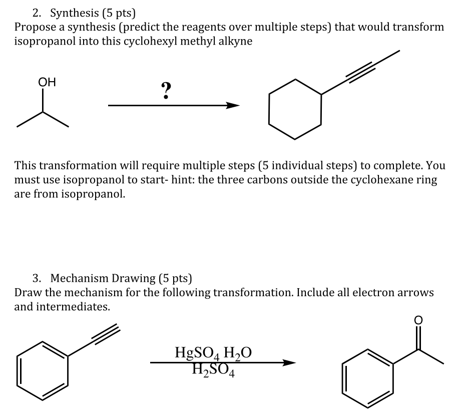 Solved 1. Predict The Product (PTP) (10 pts) List only the | Chegg.com