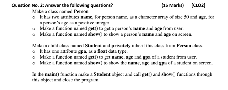 Solved Question No. 2: Answer the following questions? (15 | Chegg.com