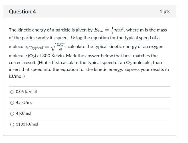 Solved The kinetic energy of a particle is given by Ekin | Chegg.com