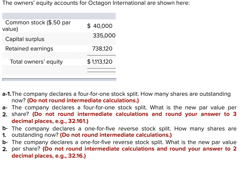 Solved The owners' equity accounts for Octagon International | Chegg.com