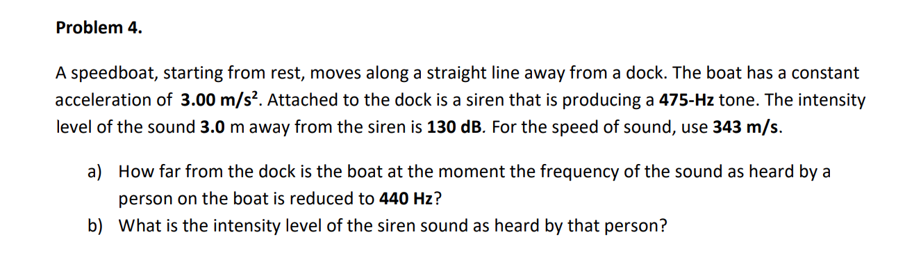 Solved A speedboat, starting from rest, moves along a | Chegg.com