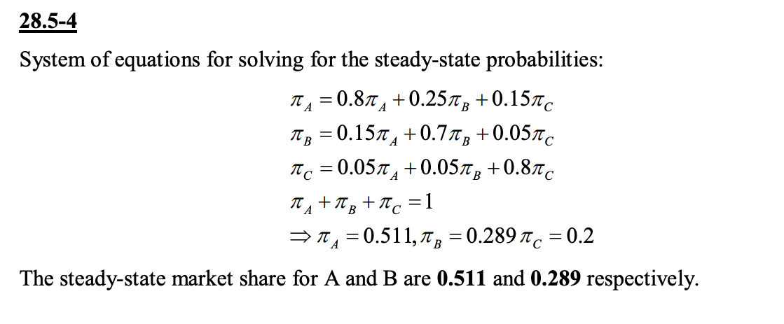 Solved System of equations for solving for the steady-state | Chegg.com