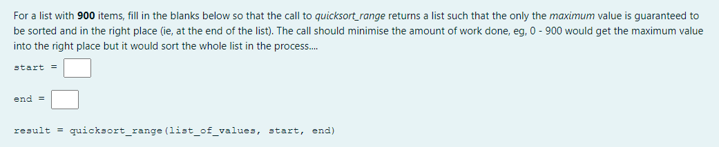 Solved This is Python question regarding quicksort. | Chegg.com