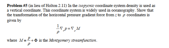 Solved Problem #5 (in ﻿lieu of ﻿Holton 2.11) In ﻿the | Chegg.com