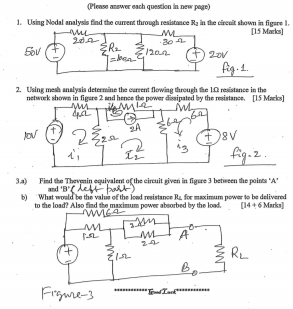 Solved 1. Using superposition theorem, find the current "1" | Chegg.com