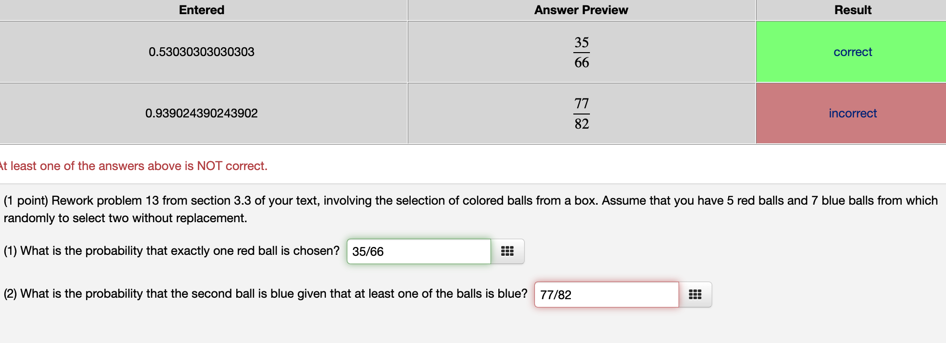 Solved 1 Point Rework Problem 13 From Section 3 3 Of Your