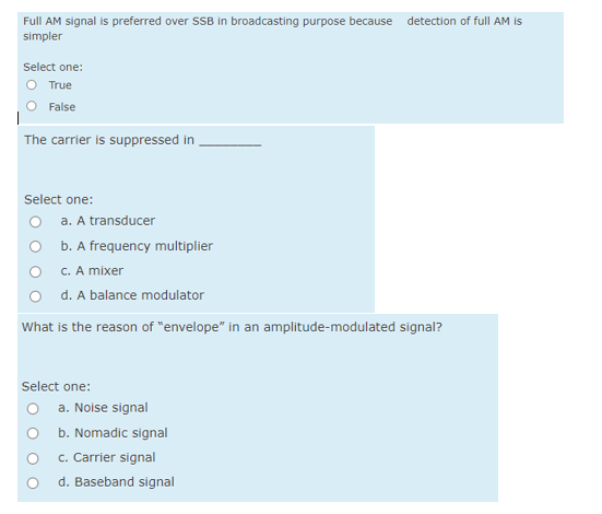 Solved detection of full AM IS Full AM signal is preferred | Chegg.com