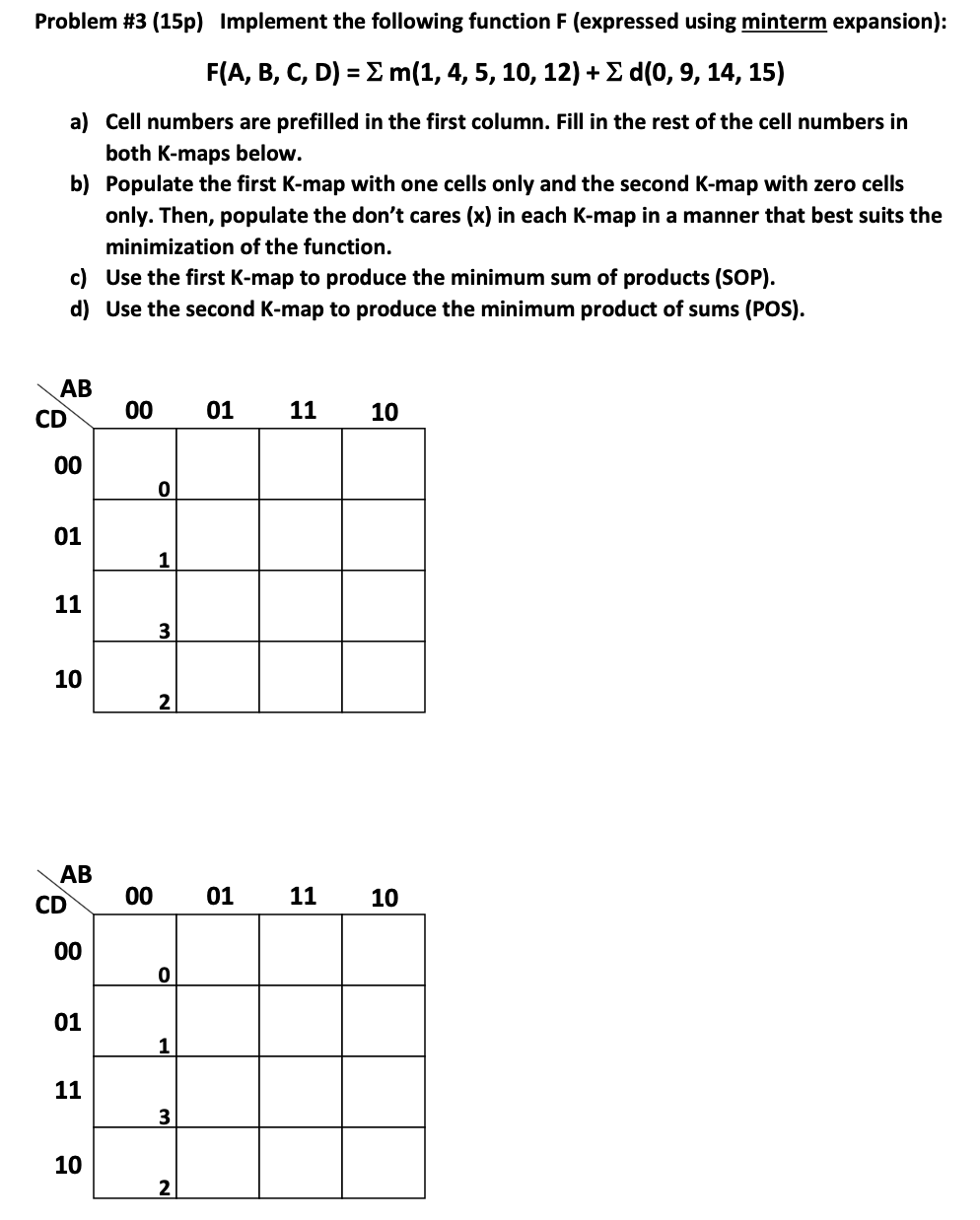 Solved Problem #3 (15p) Implement the following function F | Chegg.com