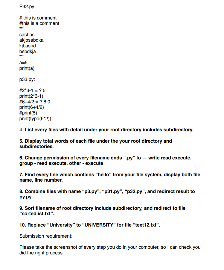 Solved Please do the following process in your Linux system. | Chegg.com