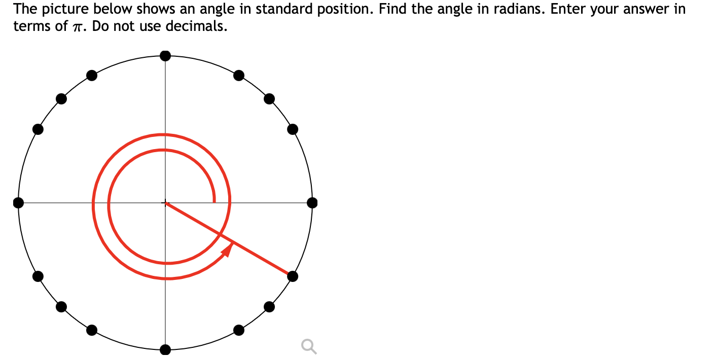 Solved The picture below shows an angle in standard | Chegg.com