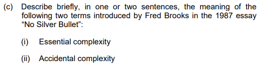 Solved (c) Describe briefly, in one or two sentences, the | Chegg.com