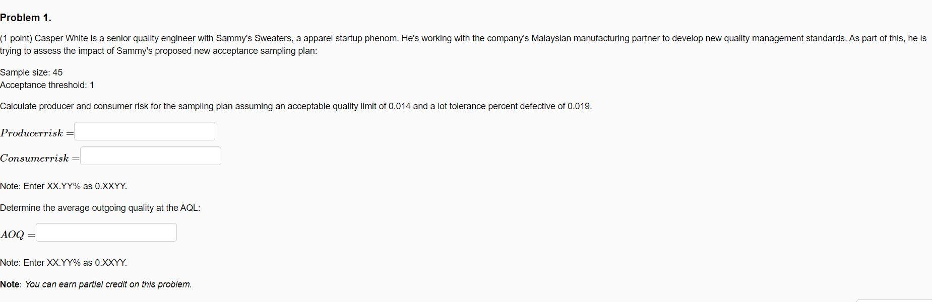 Solved trying to assess the impact of Sammy's proposed new | Chegg.com