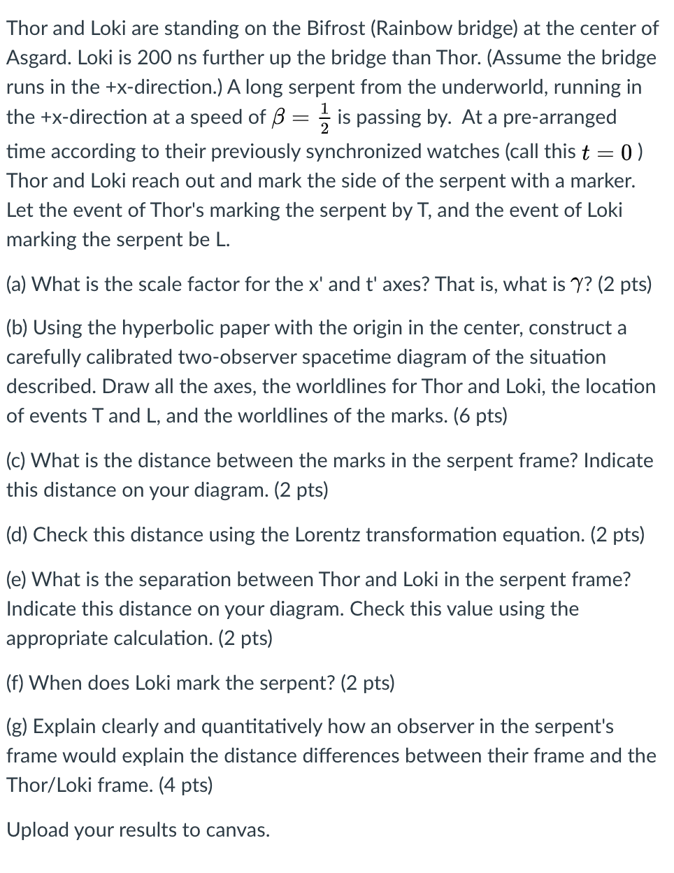Thor and Loki are standing on the Bifrost (Rainbow | Chegg.com