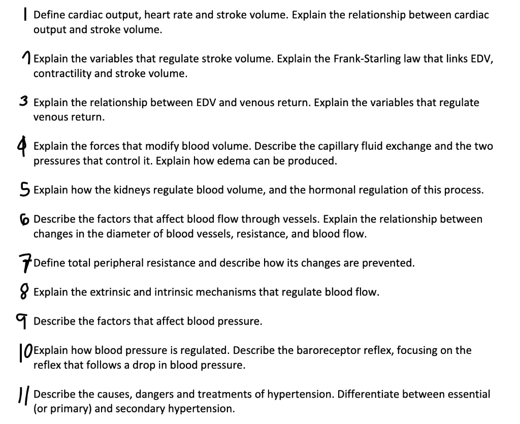 Solved | Define cardiac output, heart rate and stroke | Chegg.com