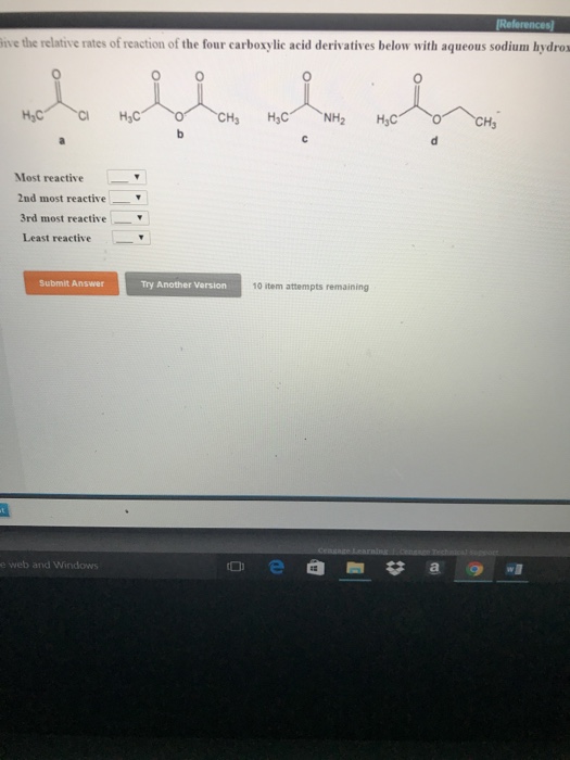Solved ive the relative rates of reaction of the four | Chegg.com