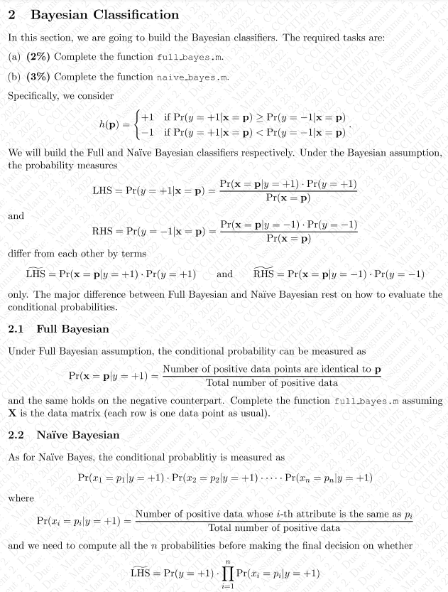 23,2 en 23 23.202 2 Bayesian Classification required | Chegg.com