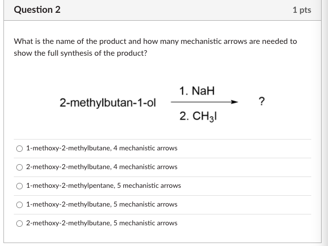 Solved Question 1 1 pts Predict the product(s) of the | Chegg.com