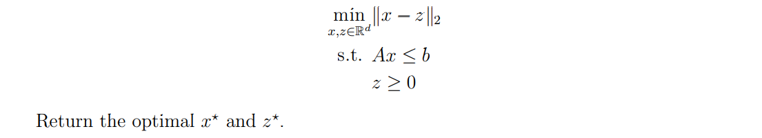 Solved Using python to solve the following convex | Chegg.com