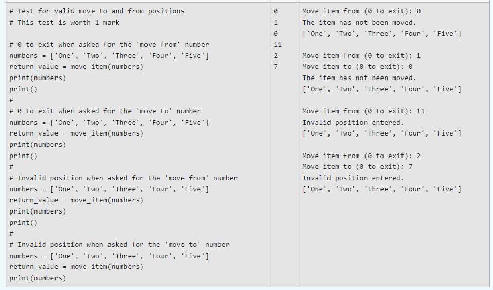 Solved Moveitem Has One Mandatory Parameter Items The 