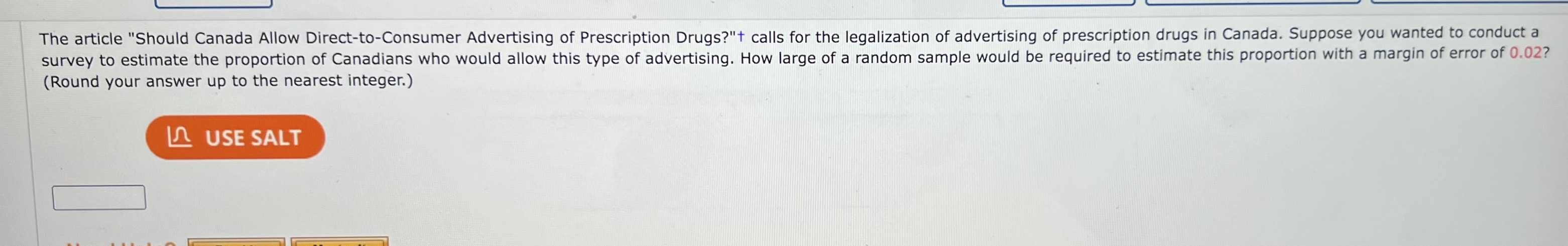 Solved (Round your answer up to the nearest integer.) | Chegg.com