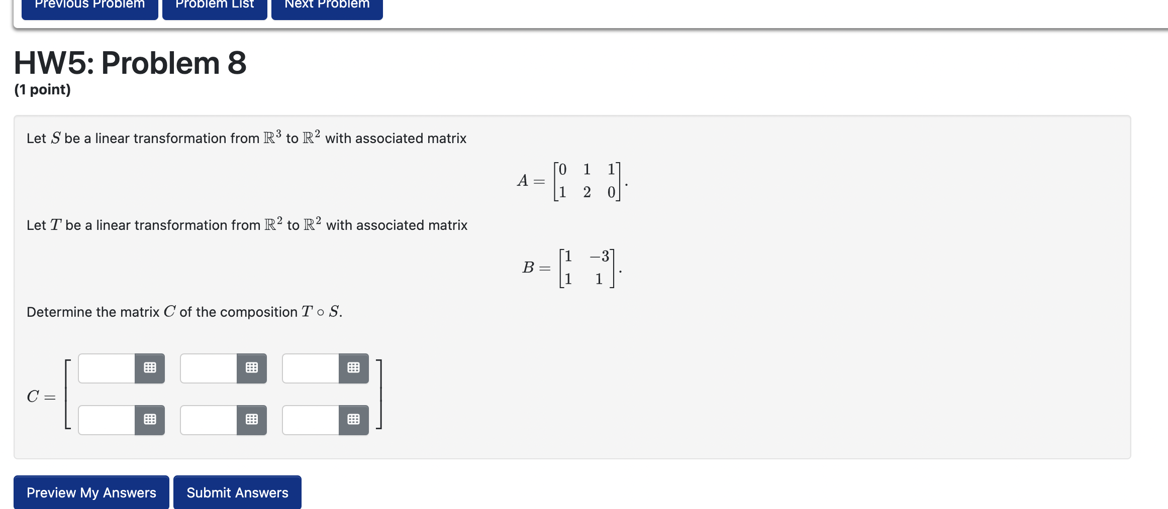 Solved Let S be a linear transformation from R3 to R2 with | Chegg.com