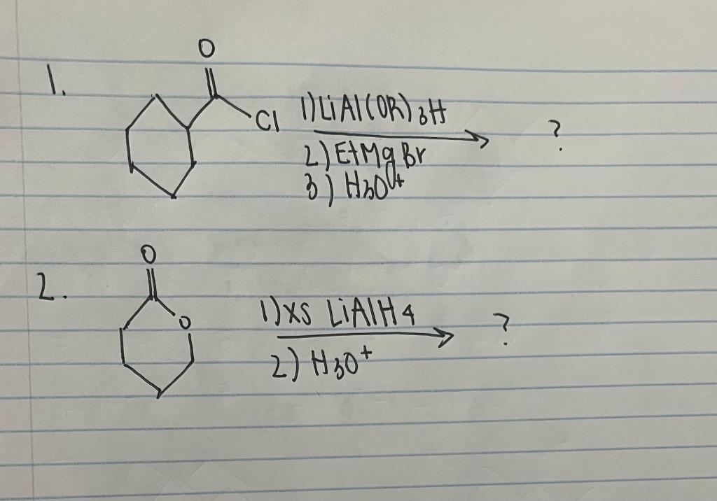 Solved 1) XS LiAlH 4 2) H3O+ ? | Chegg.com
