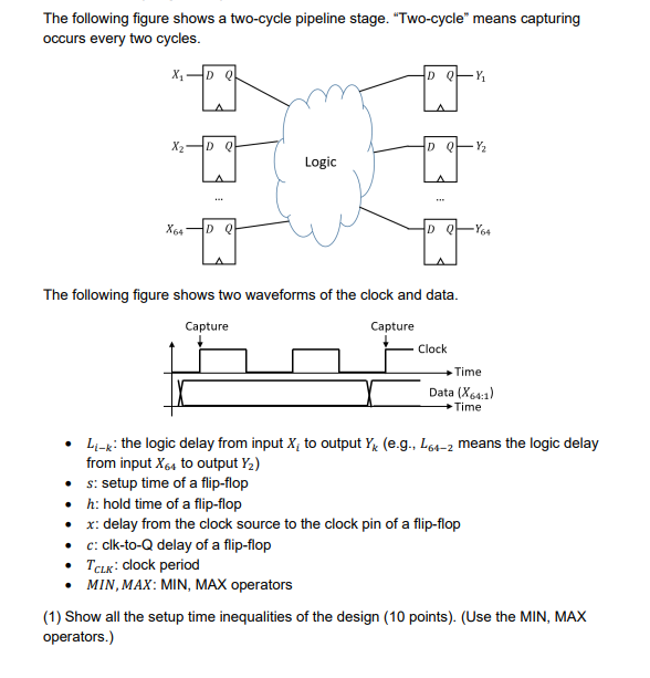Solved The following figure shows a two-cycle pipeline | Chegg.com