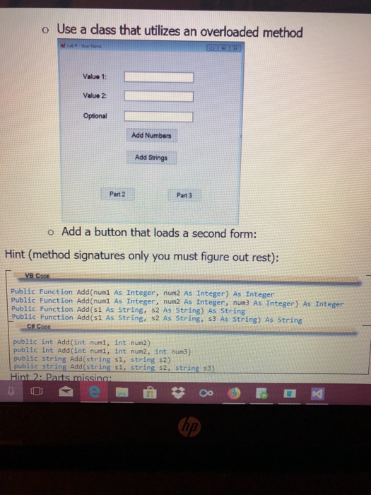 Solved Lab This lab has 3 parts o Part one uses overloaded | Chegg.com
