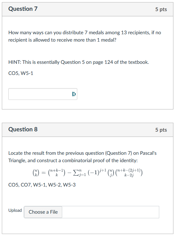 Solved How many ways can you distribute 7 medals among 13 | Chegg.com