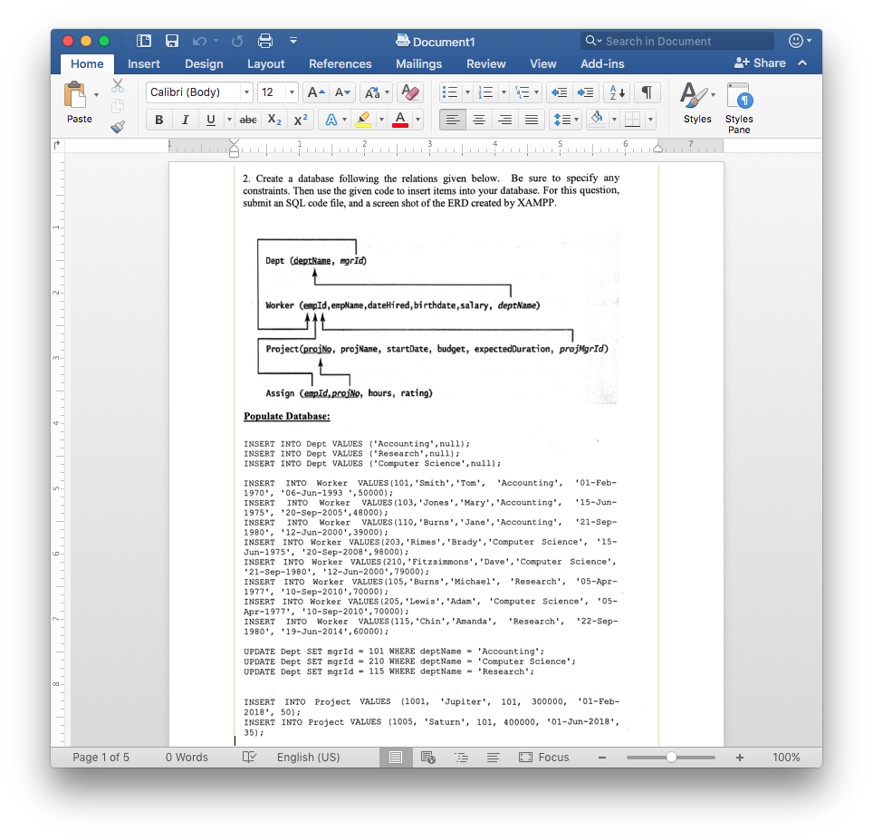 Solved Document Q Search in Document Home InsertDesign Layot | Chegg.com