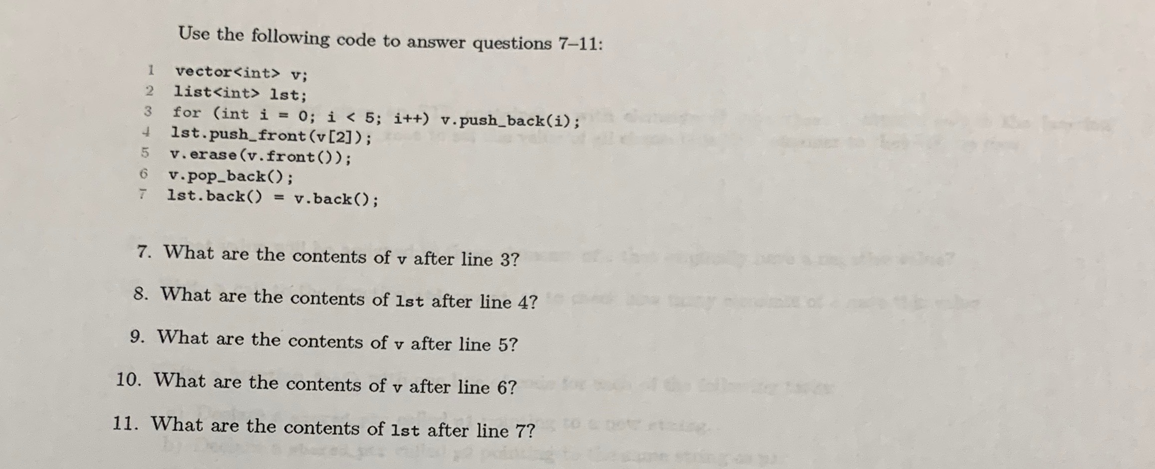 Solved Use the following code to answer questions 7–11: 1 2 | Chegg.com