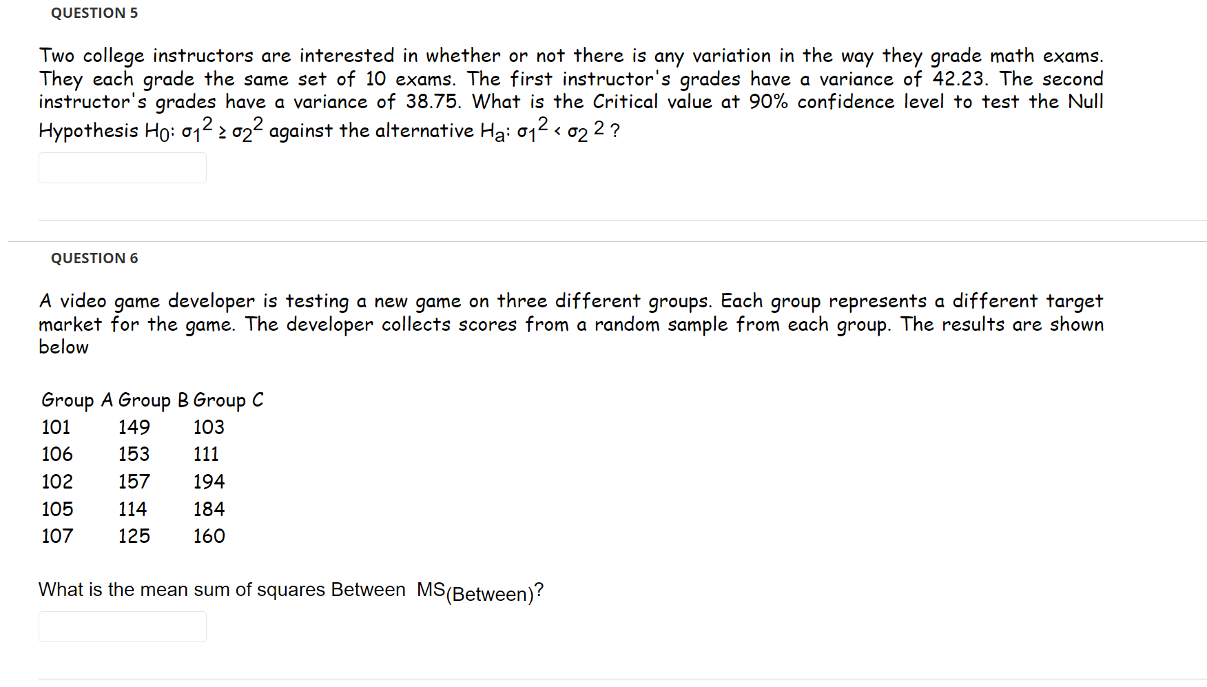 Solved Two college instructors are interested in whether or | Chegg.com