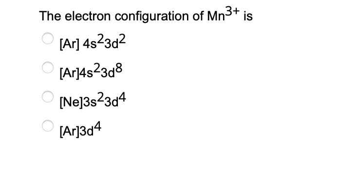 Solved The Electron Configuration