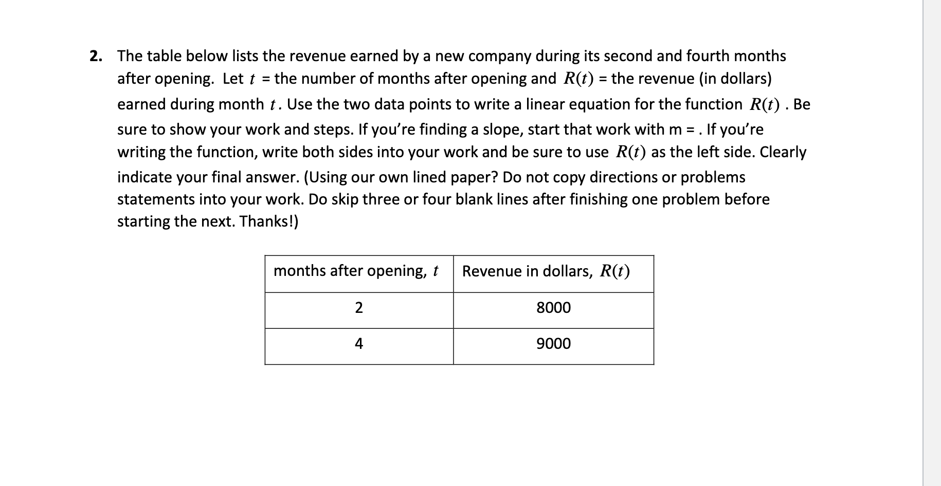 Solved 3. Write an example of a linear system of equations | Chegg.com