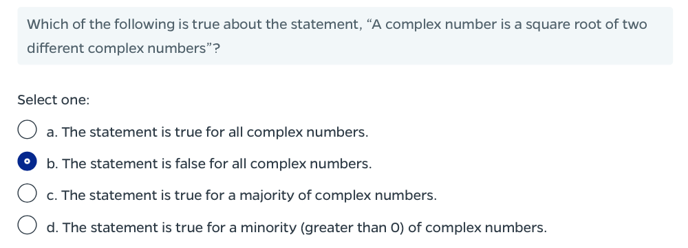 Solved Which of the following is true about the statement, | Chegg.com