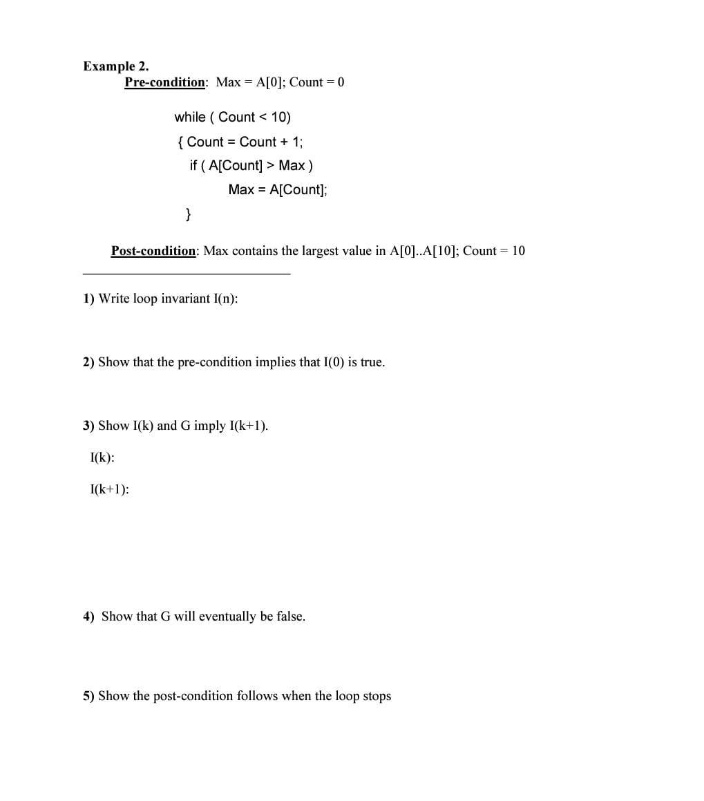 Algorithm Correctness (or how to prove programs are | Chegg.com