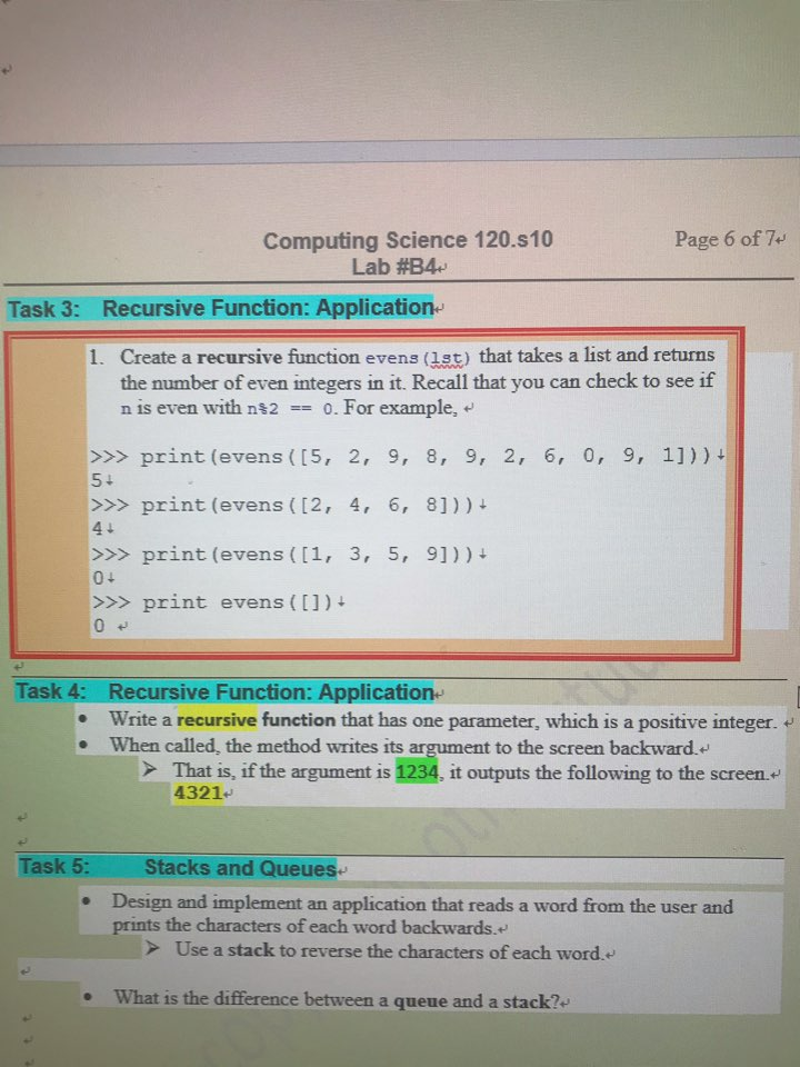 Solved Python programming Task 3, 4, and 5 | Chegg.com