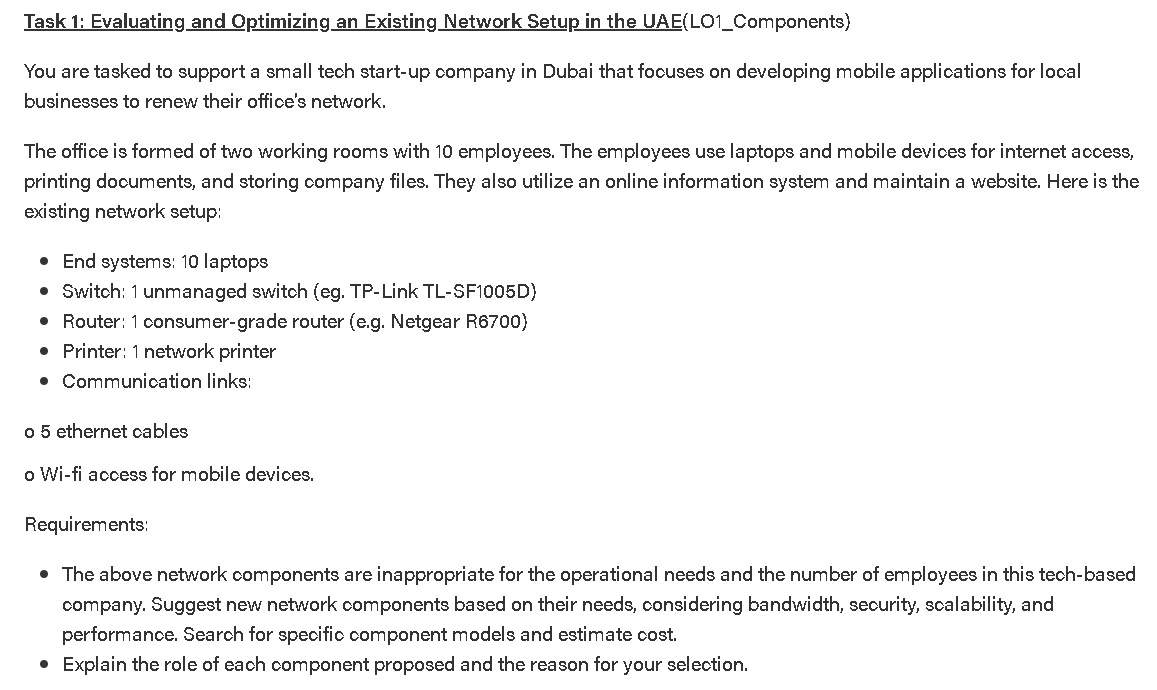 Solved Task 1: Evaluating and Optimizing an Existing Network | Chegg.com