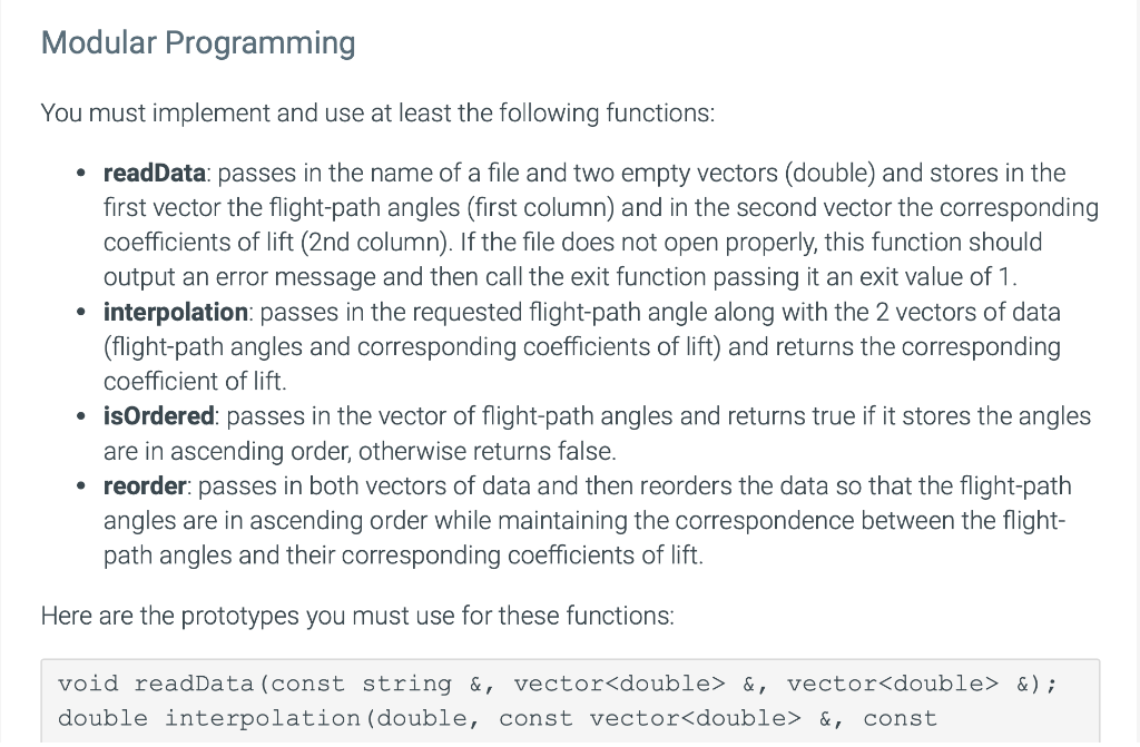 Solved Calculating Coefficient of Lift For this PROGRAM you | Chegg.com