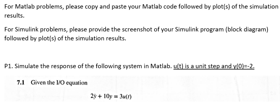 Solved For Matlab problems, please copy and paste your | Chegg.com