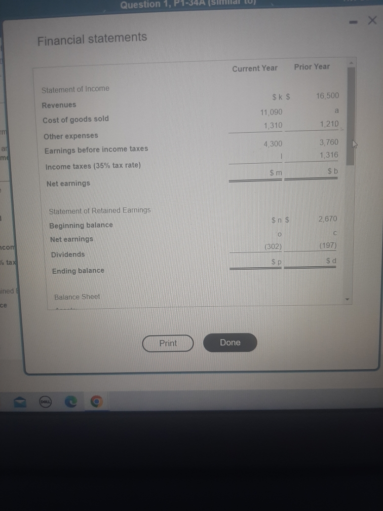 Solved Requirement 1. Determine the missing amounts denoted | Chegg.com