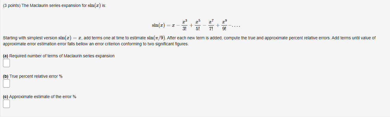 Solved please make sure to give percent relative error and | Chegg.com