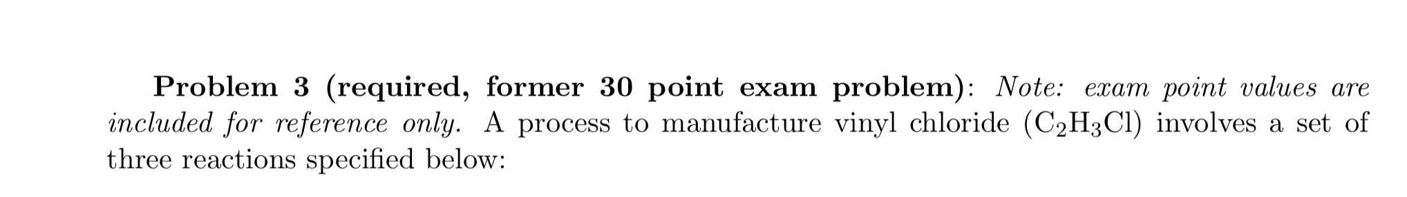 Solved Problem 3 (required, ﻿former 30 ﻿point exam problem): | Chegg.com