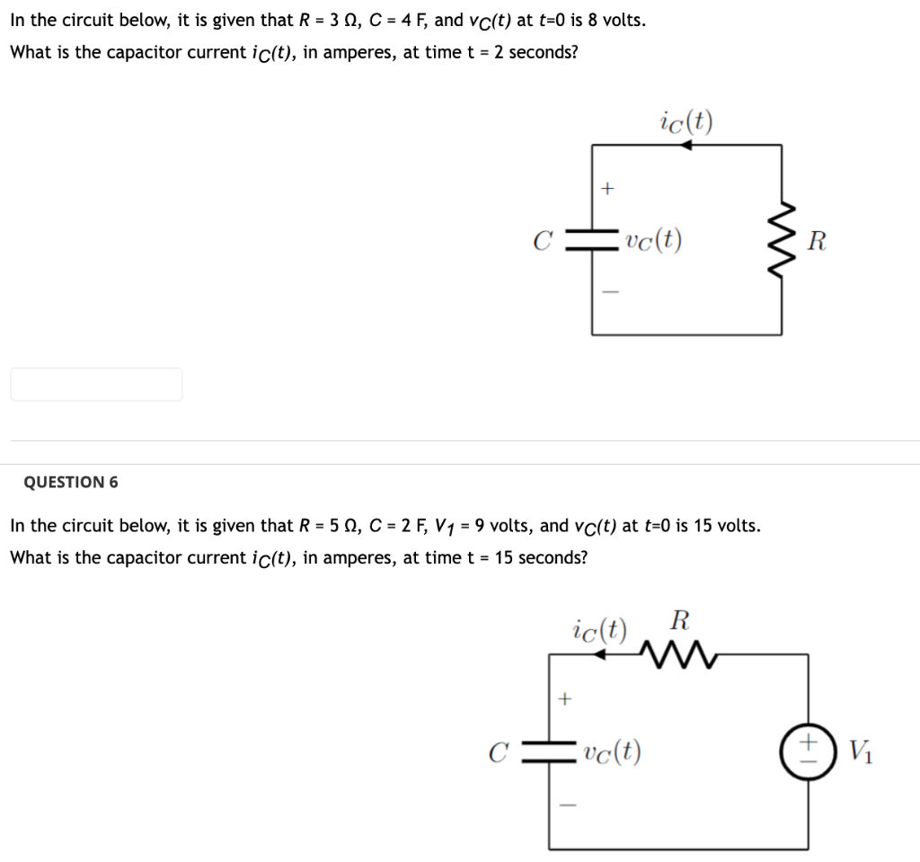Solved In the circuit below, it is given that R=3Ω,C=4 F, | Chegg.com