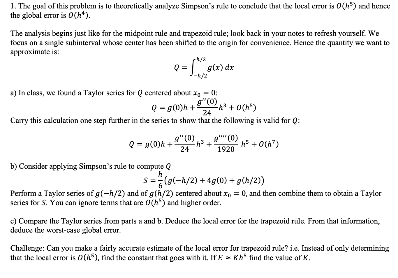 Solved 1. The goal of this problem is to theoretically | Chegg.com