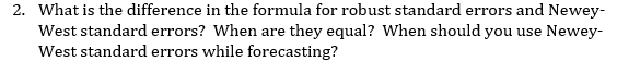 Solved 2. What is the difference in the formula for robust | Chegg.com