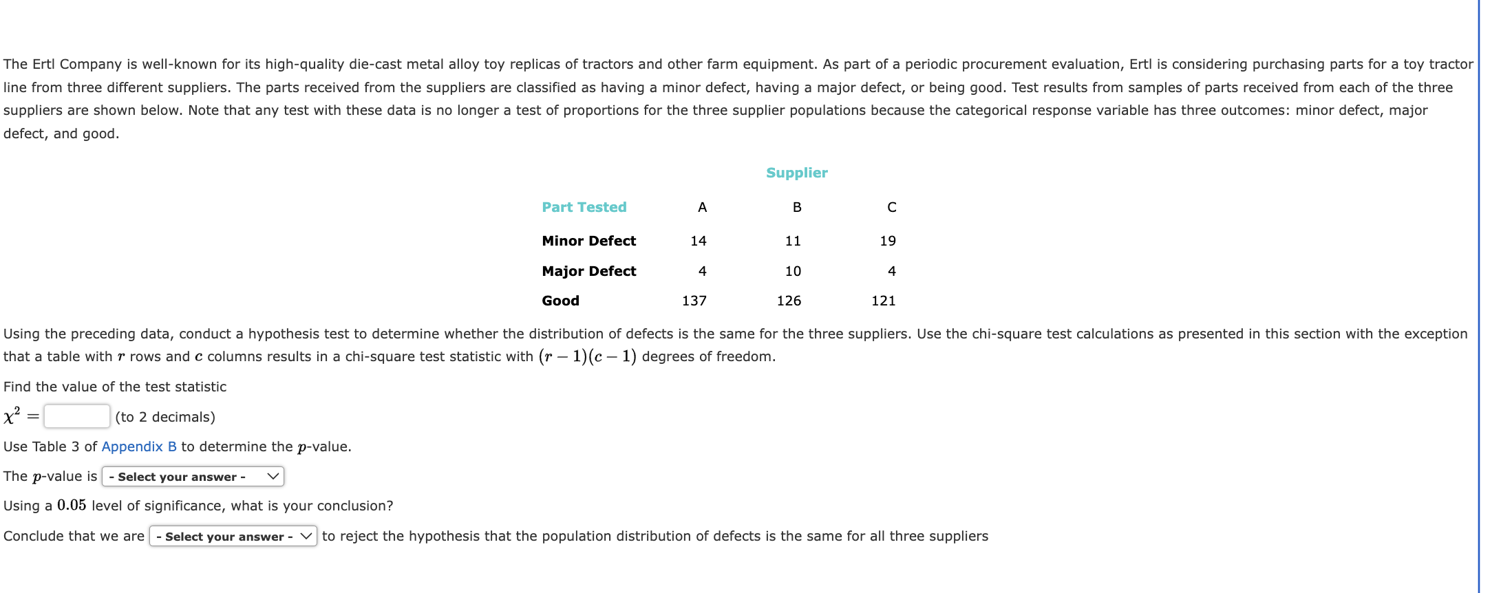 Solved defect, and good. that a table with r rows and c | Chegg.com