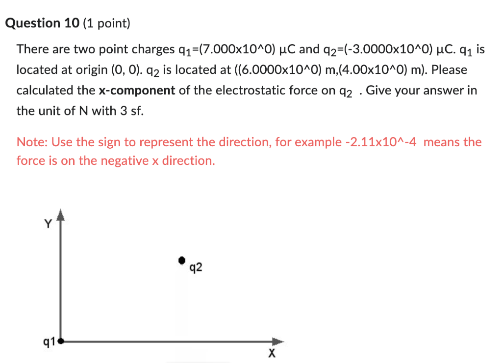 Solved There are two point charges q1=(7.000×10∧0)μC and | Chegg.com
